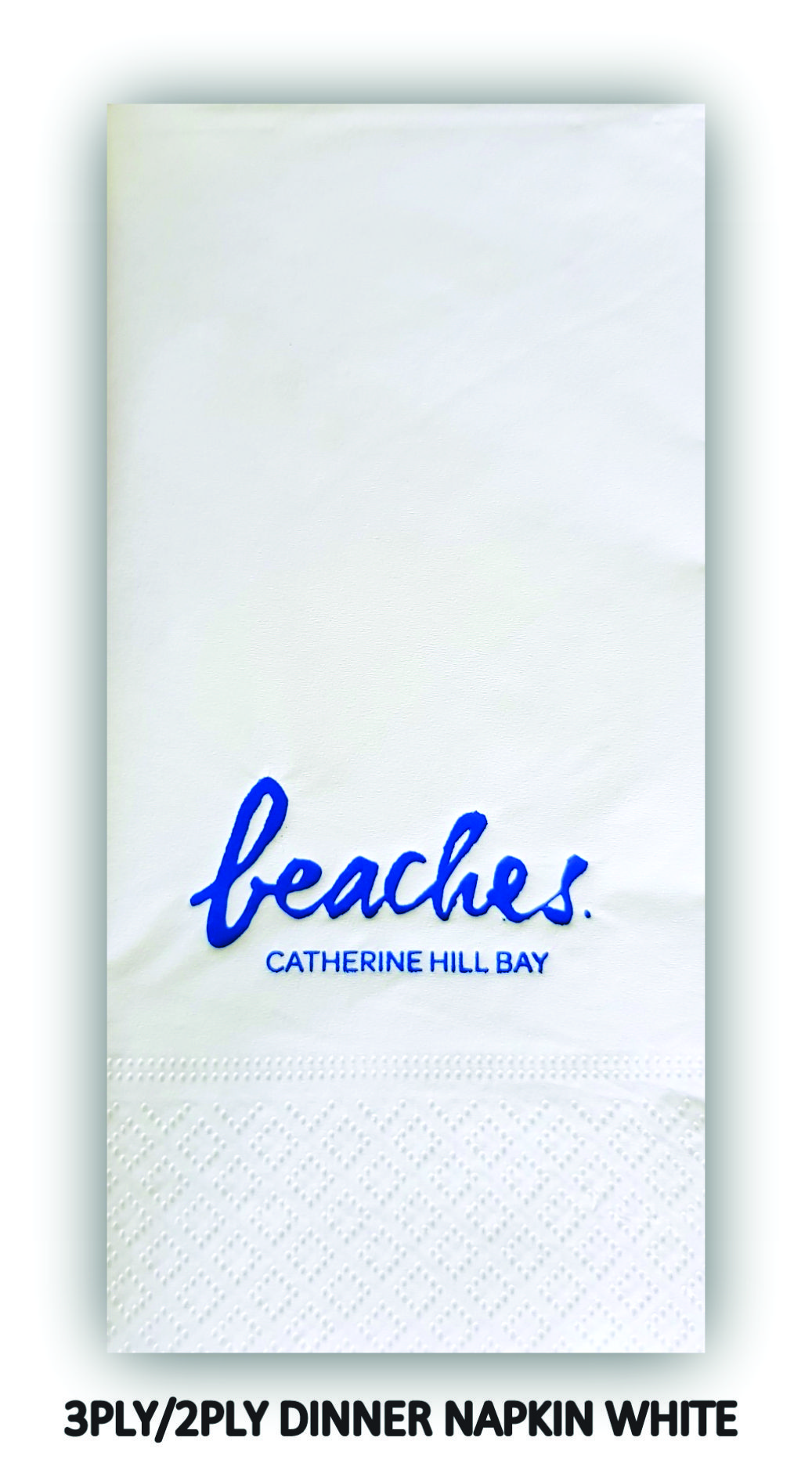 PRINTED BORDER EMBOSS DINNER NAPKINS - CUSTOM NAPKINS